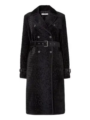 Fendi Fendi Women Jacquard Velvet Coat With Aniaml Print Multicolor
