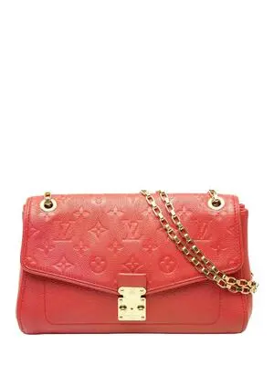 LOUIS VUITTON 2014 Monogram Empreinte Saint Germain Pm Shoulder Bag Red