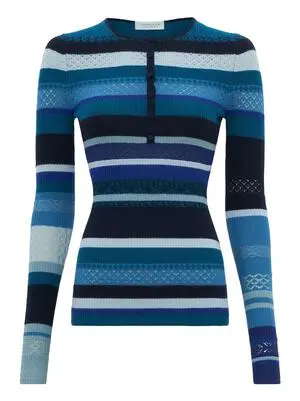 GABRIELA HEARST Deeba Cashmere-Silk Henley Top