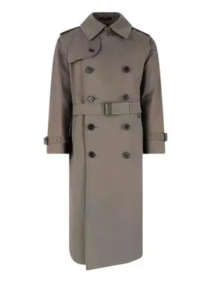 CARUSO X Sanyocoat Double-breasted Belted Trench Coat