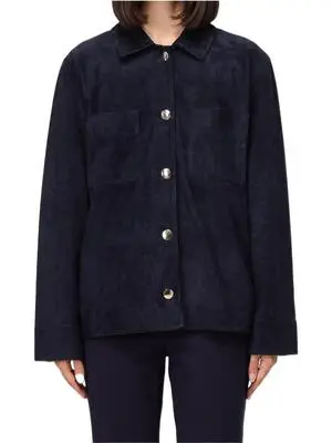 Max Mara Long-sleeve Casual Jacket Blue
