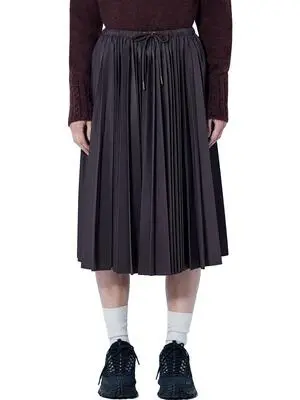 Moncler Pleated Midi Skirt - Brown