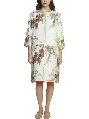 BALENCIAGA Printed Pleated Midi Dress
