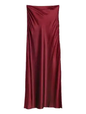Cult Gaia Satin-finish Maxi Skirt - Red