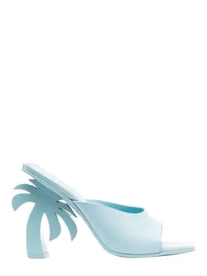 Palm Angels Palm Detailed Heeled Sandals - Blue