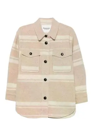 MARANT ETOILE Harveli Striped Shirt Jacket