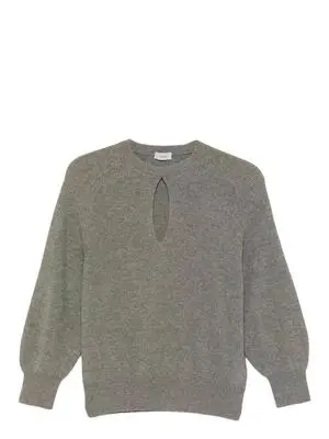 AGNONA Cut-out Ribbed-knit Sweater