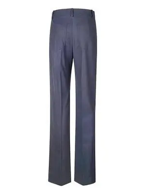 Victoria Beckham Alina Patch-pocket Straight-leg Trousers Blue
