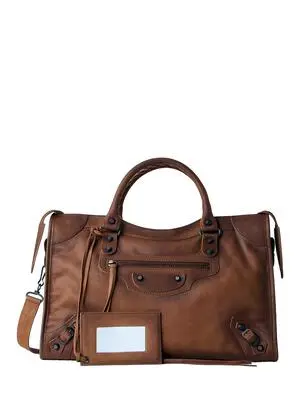 Balenciaga Balenciaga Women Le City Bag Medium Brown