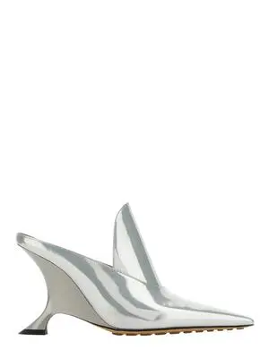 BOTTEGA VENETA Bottega Veneta Women Silver Leather Rocket Mules