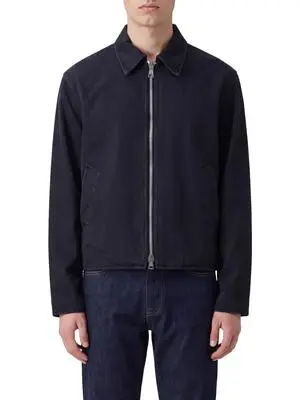 OUR LEGACY Organic Cotton Shirt Jacket With Classic Collar And Zip Closure