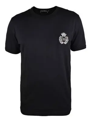 Dolce & Gabbana Dolce&Gabbana Men Heraldic Patch T-Shirt Black