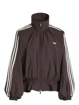 Adidas Blousy Oversized Track Top 'night Brown' Brown