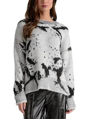 Elan Cheetah Crewneck Sweater Python