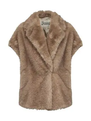Herno Herno Women Chantilly Long-Hair Faux Fur Vest Multicolor