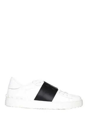 Valentino Garavani Valentino Garavani Women White And Blue Calfskin Leather Open Sneakers Multicolor