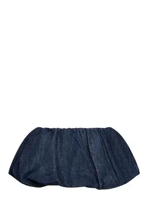 DIESEL® Diesel Women Blue Denim Balloon Mini Skirt Multicolor
