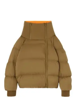 GANNI Future Nylon Quilt Puffer - Green