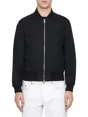 ALLSAINTS Abbot Cotton Blend Bomber Jacket Black