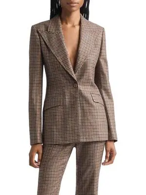 GABRIELA HEARST Leiva Check Wool & Silk Jacket