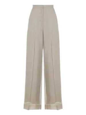 Max Mara Max Mara Pianoforte Olivi Organza Pants Women Multicolor