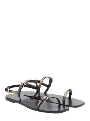 A.EMERY Adley Snake-effect Leather Sandals