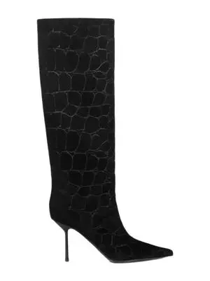 LE SILLA Bella Croc-embossed Pointed-toe Boots