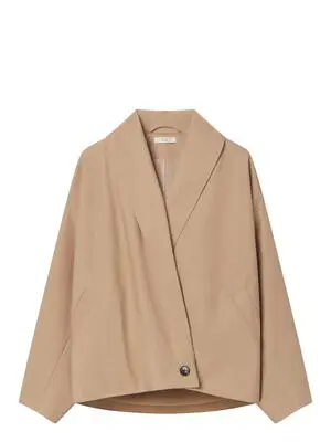 Co Cotton Twill Wrap Jacket Brown