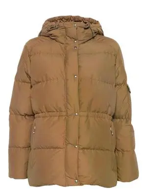 Moncler Himalaya Hooded Short Down Jacket Brown