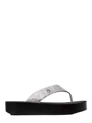 TORY BURCH Crinkle-effect Platform Sandals