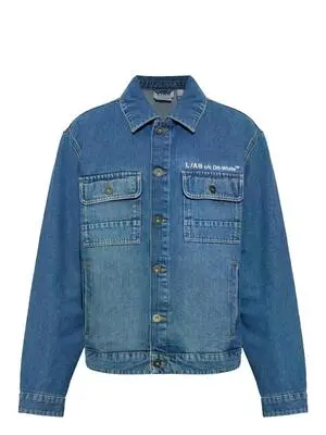 L/AB C/O OFF-WHITE Logo-print Denim Jacket