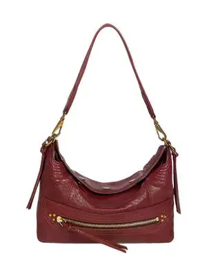 Jérôme Dreyfuss Small Lucky Crinkled Leather Tote Bag Red