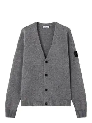 Stone Island 5100046 Baby Alpaca Blend Cardigan Grey
