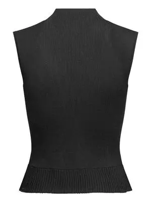 KARL LAGERFELD Ribbed-knit Sleeveless Top