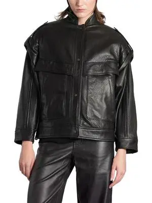 SALVATORE SANTORO Hooded Leather Jacket