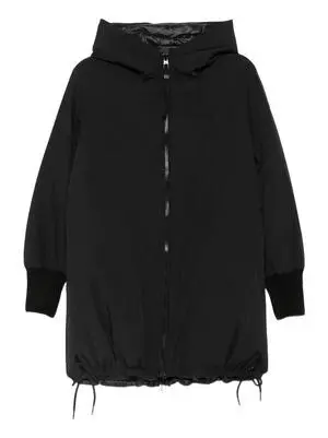 DUNO Hooded-neck Drawstring-hem Coat