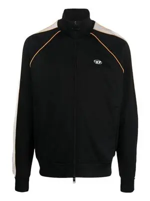 DIESEL® Diesel Contrast Trim Zip Sweatshirt