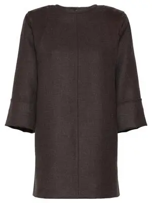 MAX MARA Wool Flannel Short Dress - Mud