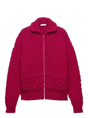 Prada Wool Cardigan Raspberry