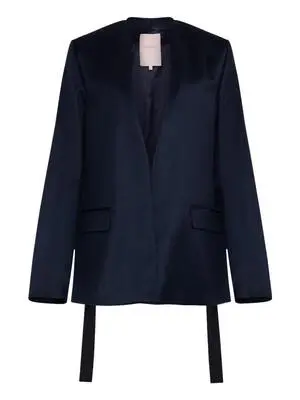 ROKSANDA Selma Wool Satin Belted Jacket