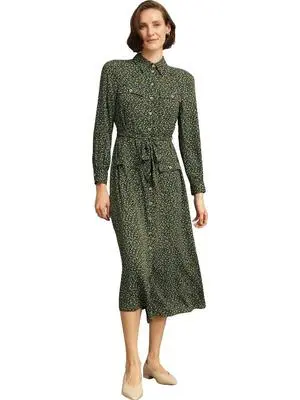 HOBBS LONDON Hemingford Long Sleeve Midi Shirt Dress - Multi