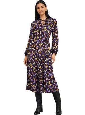 HOBBS LONDON Arbury Floral Print Midi Dress
