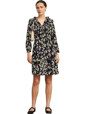 HOBBS LONDON Zoe Ruffle V-neck Dress
