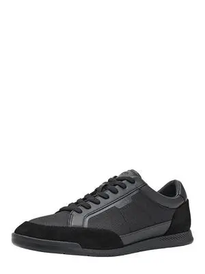 BOSS Nitan Low Profile Lace-up Sneakers Men's Shoes Medium Brown Black