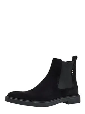 BOSS Calev Suede Chelsea Boots Men's Boots Black Black