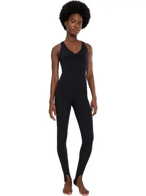 Splits59 Darci Airweight Stirrup Jumpsuit Workout - Black