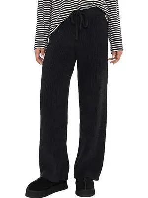 UGG Couria Straight-leg Rib Pants Women's Clothing Cream Black