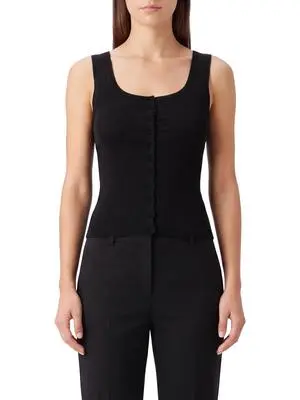 GIMAGUAS Oscar Slim Fit Jersey Top With Square Neck And Off-the-shoulder Design