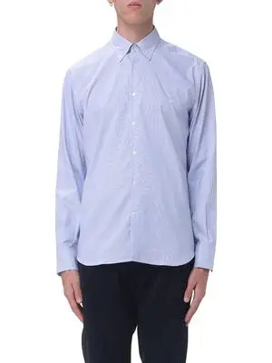 BROOKSFIELD Striped Cotton Shirt With Logo And Button-down Collar Blue