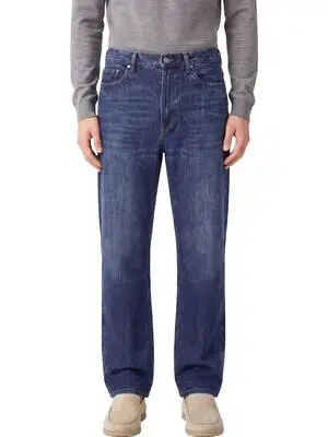 PAUL SMITH Mid-rise 5-pocket Straight Jeans In Pure Cotton Denim